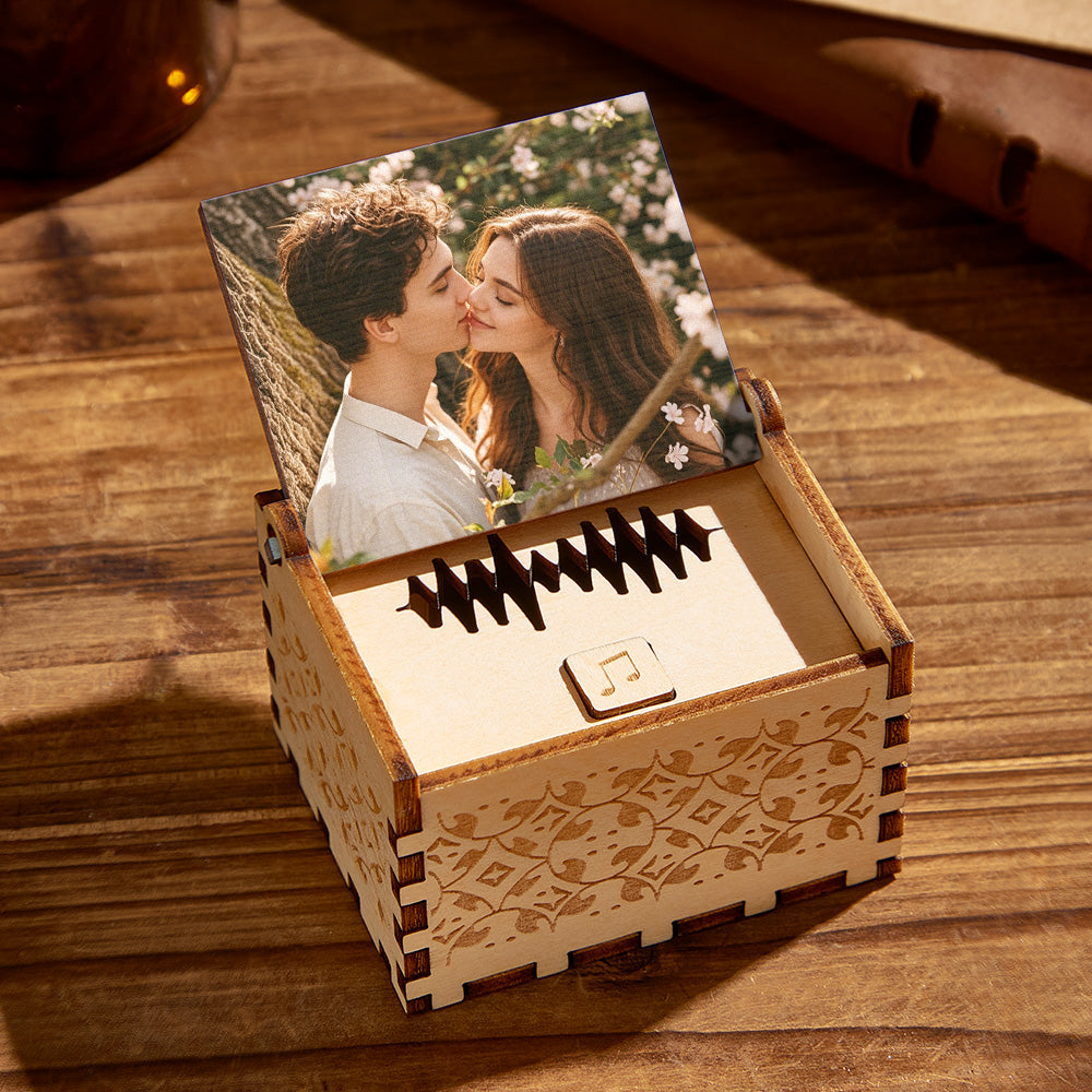 Custom Digital Music Box Any song Tune or Voice Personalized Wooden Ph ...